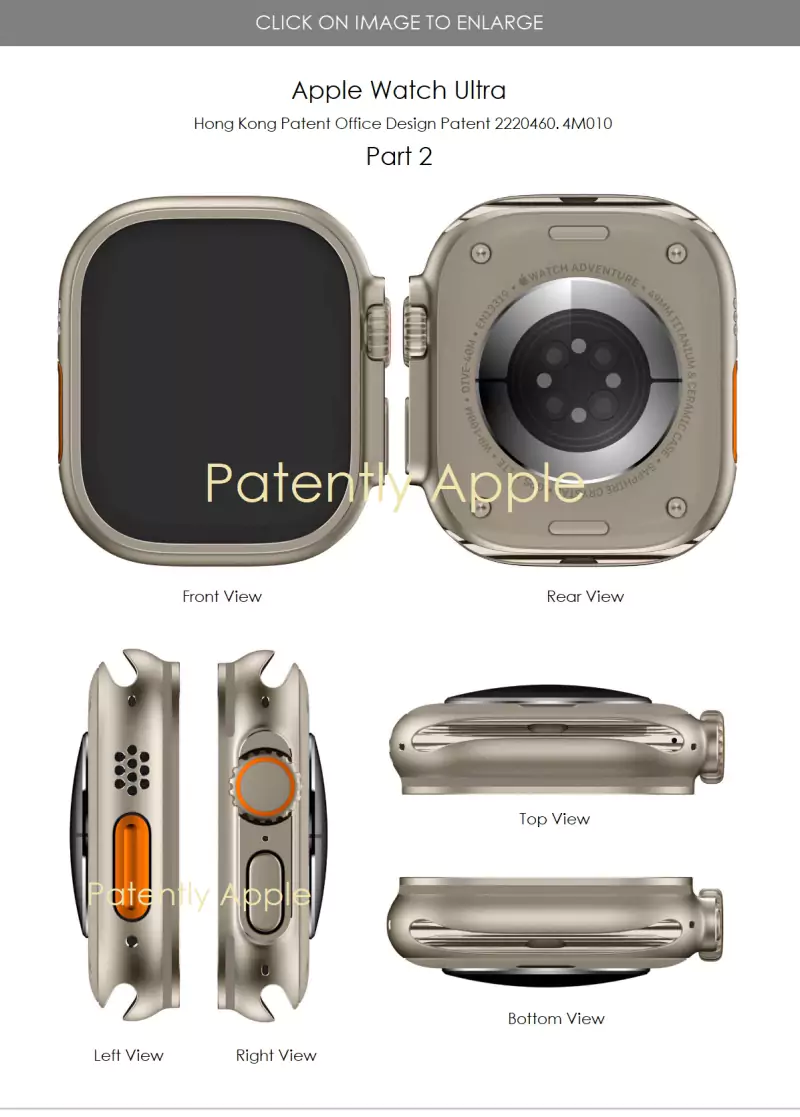 Apple Was Total 25 Design Patents For Apple Watch Ultra
